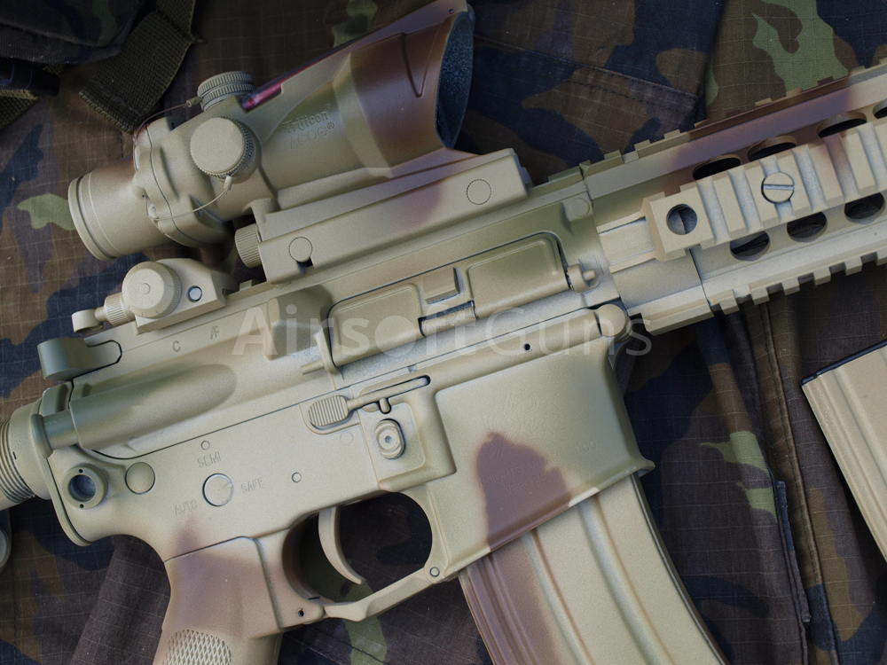 Camo Custom KAC SR-15, 150 m/s, AirsoftGuns, E&C | AirsoftGuns